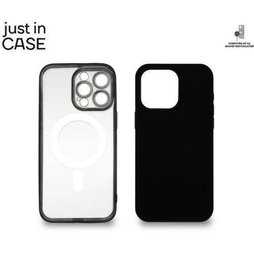 2u1 Extra case MAG MIX PLUS paket CRNI za iPhone 15 Pro Max