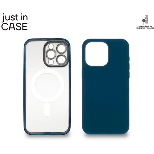 2u1 Extra case MAG MIX PLUS paket PLAVI za iPhone 15 Pro Max