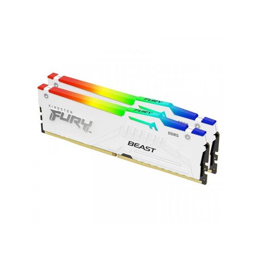 Kingston KF560C36BWEAK2-64 DDR5 64GB (2x32GB) 6000MHz CL36 DIMM [FURY Beast] White RGB EXPO