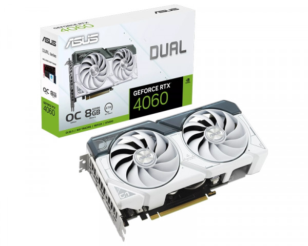 ASUS nVidia GeForce RTX 4060 8GB 128bit DUAL-RTX4060-O8G-WHITE