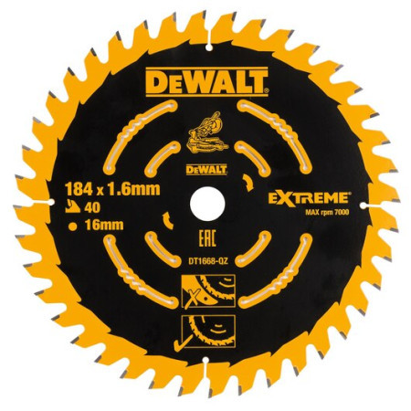 DeWalt extreme list kružne testere, 184mm, 40T ( DT1668 )