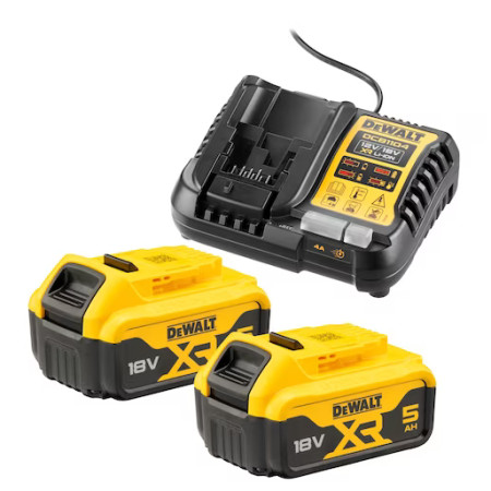 DeWalt set punjač + baterija 2x5.0Ah, XR 18V ( DCB1104P2 )