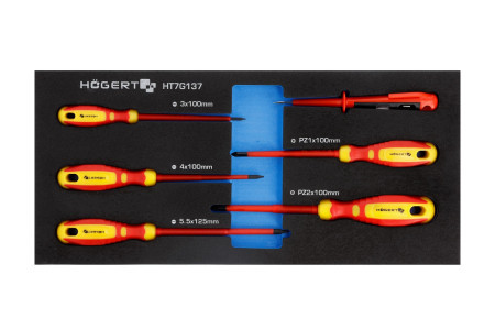 Hogert organizator eva set odvijača 1000v i ispitivač napona 6 kom ( HT7G137 )