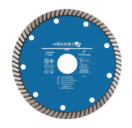 Hogert rezni dijamantni disk super tanak, 115 mm ( HT6D711 )