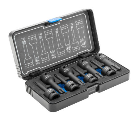 Hogert set udarnih nasadnih ključeva torx 1/2" ( HT6R002 )