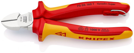 Knipex bočne sečice izolovana, VDE, hromirana 160 mm ( 70 06 160 T BK )