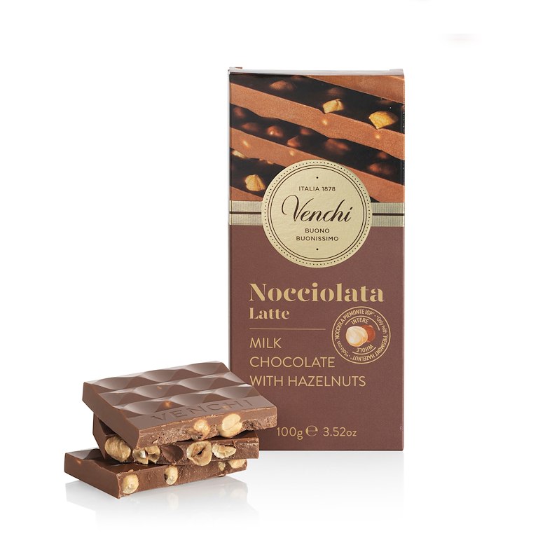 Venchi Milk Chocolate Hazelnut bar 100g