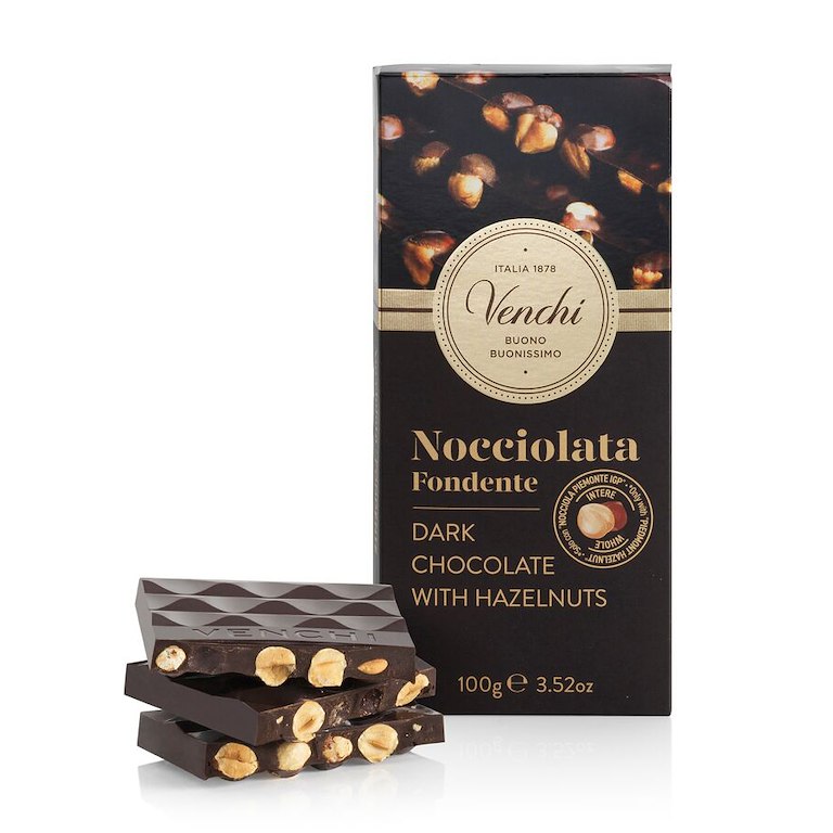 Extra Dark Chocolate with Hazelnut Bar 100g