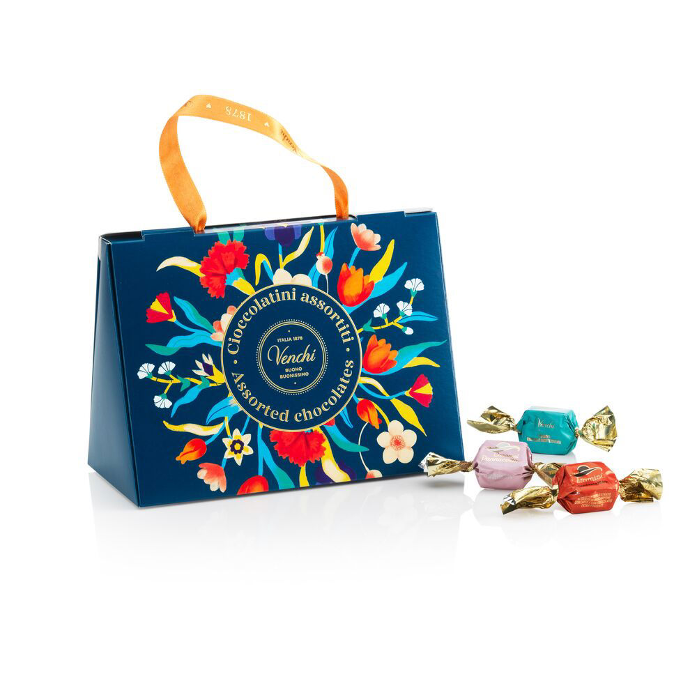 Venchi Baroque gift bag with assorted chocolates 150g