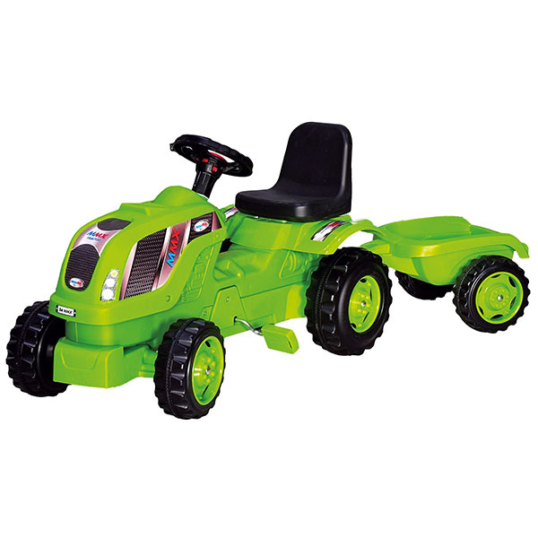 Traktor sa prikolicom Micromax jednobojni, zeleni 010275