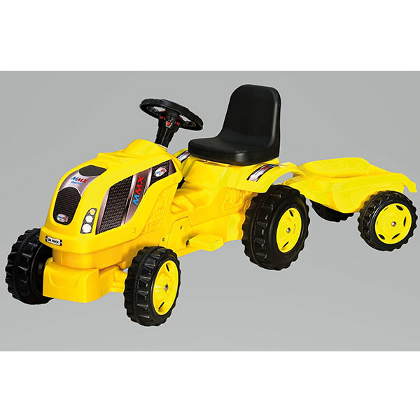 Traktor sa prikolicom Micromax jednobojni, žuti 010268