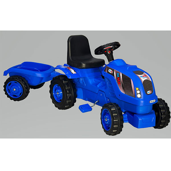 Traktor sa prikolicom Micromax jednobojni, plavi 010299