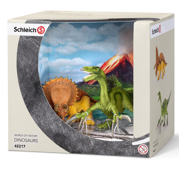 Schleich dinosaurusi Figure dinosaurusa Triceratops and Therizinosaurus 42217