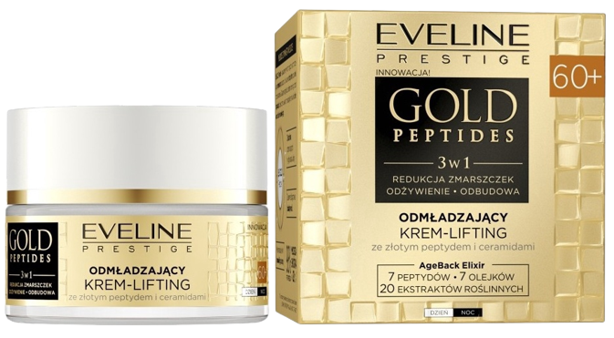 EVELINE - GOLD PEPTIDES - REJUVENATING CREAM-LIFTING 60+ 50ml