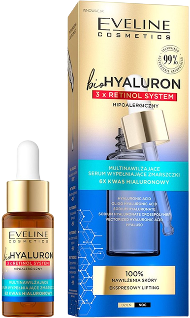 EVELINE - BIO HYALURON 3XRETINOL SYSTEM SERUM 18ml