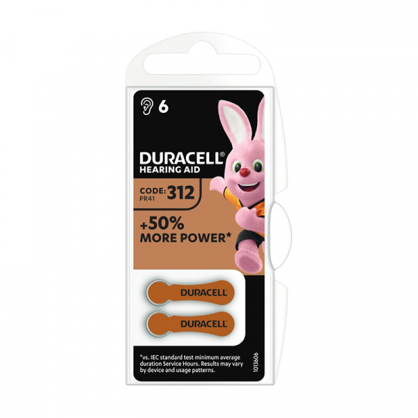 Duracell 312/PR41 1.45V baterija za slusni aparat pakovanje 6kom