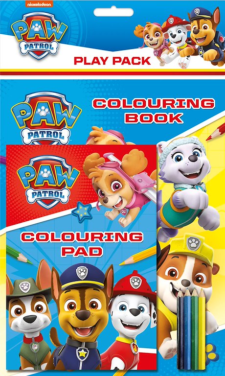 Paw Patrol Mala i velika bojanka sa bojicama