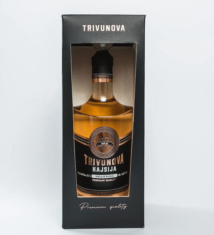 POREČJE Rakija Trivunova Kajsija Premium Lux, u ukrasnoj kutiji 0.7l