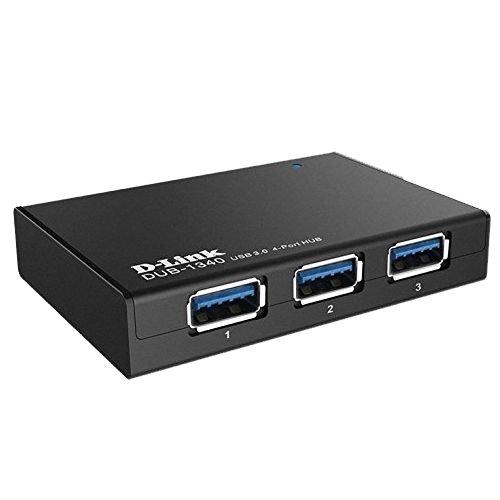 D-LINK USB hub USB 3.0 4port - DUB-1340 4 x USB-A 3.0 , USB 3.0 Micro-B, Crna
