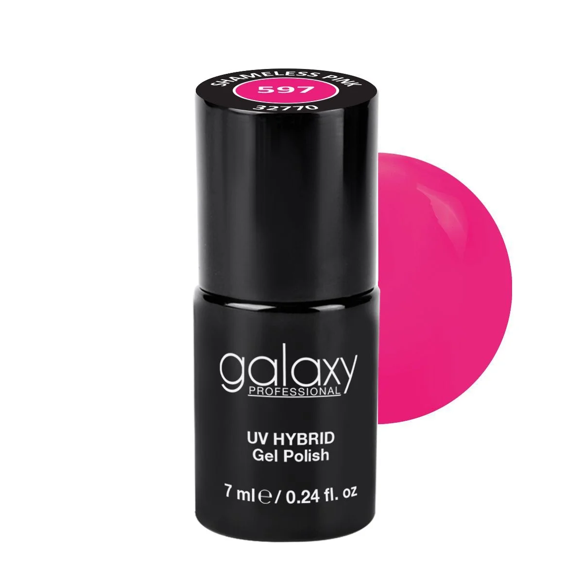 Trajni lak za nokte UV/LED GALAXY Hybrid 7ml Shameless Pink S597
