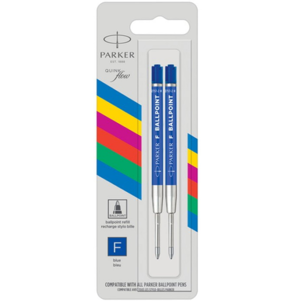 PARKER-R Quink ink pen refil F blue 66542