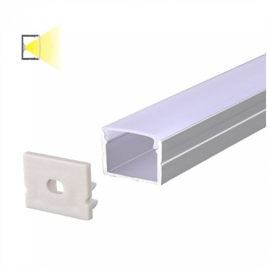 MA616 Aluminijumski profil za LED trake nadgradni set sa difuzerom 2000x19.5x14mm Mitea Lighting