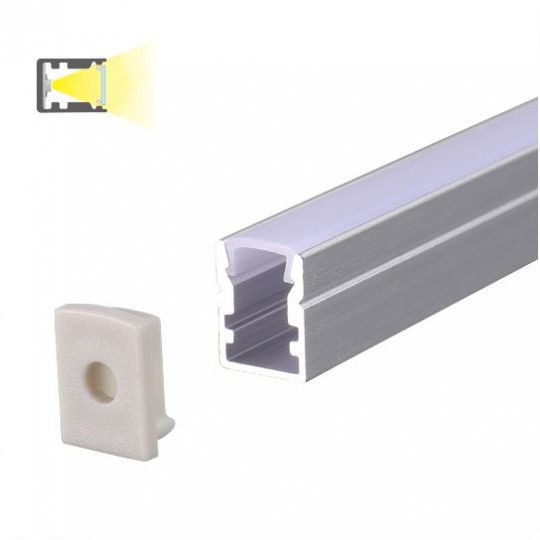 MA624 Aluminijumski profil za LED trake nadgradni set sa difuzerom 2000x10x13mm Mitea Lighting