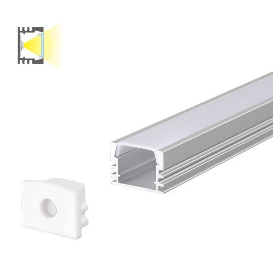 M505 Aluminijumski profil za LED trake nadgradni set sa difuzerom 2000x17.4x12.1mm Mitea Lighting