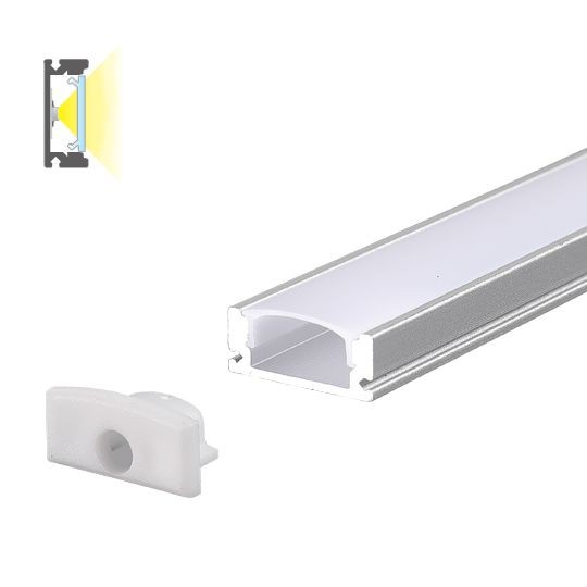 M509 Aluminijumski profil za LED trake nadgradni set sa difuzerom 2000x17.4x7mm Mitea Lighting