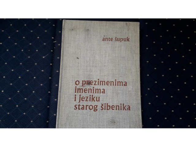 O prezimenima imenima i jeziku starog Sibenika