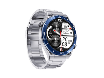 Smart Watch DT Ultramate plavi (srebrna metalna i plava silikonska narukvica)