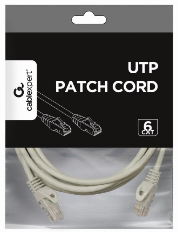 PP6U-3M Gembird Mrezni kabl, CAT6 UTP Patch cord 3m grey