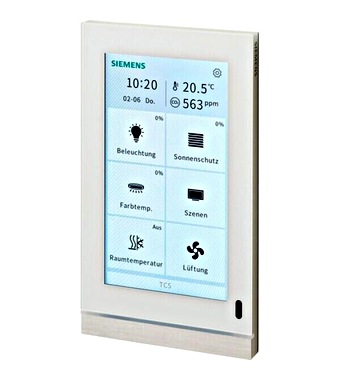 Touch control TC5, 5", bela
Raznovrsna ploča osjetljiva na dodir za prikaz, rad i kontrolu funkcija prostorije. Napaja se putem KNX-a pomoćnim naponom od 24...30 V DC. Kućište alunimij/staklo. Mo...