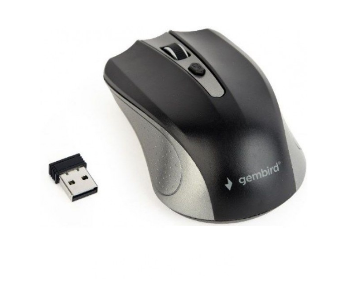 Bežični miš, optički, USB, 800-1600dpi, sivo/crni