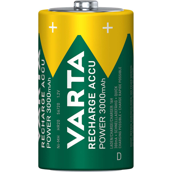 VARTA-56720B Tip D HR20 Punjiva NiMH baterija 1,2V 3000mAh PAK2