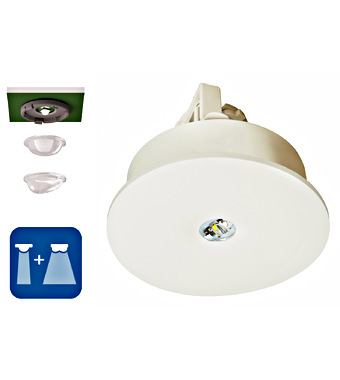 Sigurn. svetiljka IL 1x3W ERT-LED 230V, crna, ugradna
Bela, ugradna plafonska montaža, protivpanična svetiljka sa promenljivim sočivima, uključujući sočiva za osvetljavanje evakuacionih puteva i...