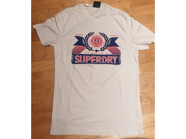 SUPERDRY bela majica XL