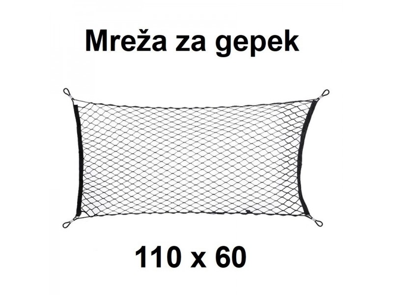 Mreža sa kukicama za gepek, dimenzije 110x60cm, Novo