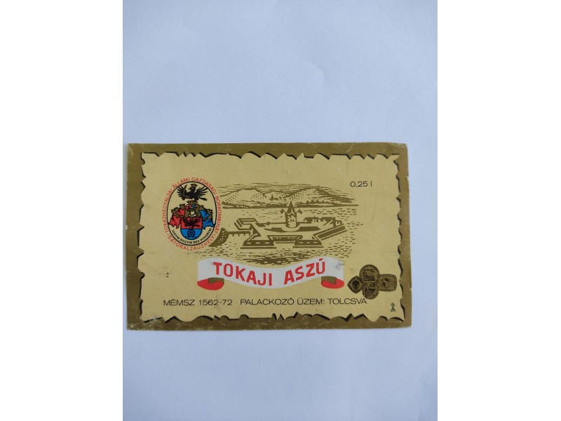 ETIKETA TOKAJI ASZU 0, 25 L 1978.