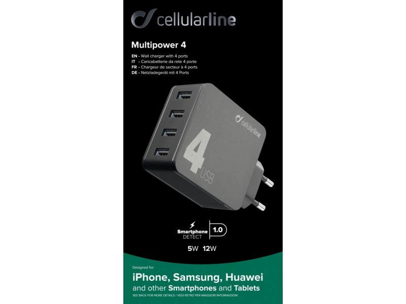 Cellularline Multipower 4 punjac (42W) sa 4 USB porta