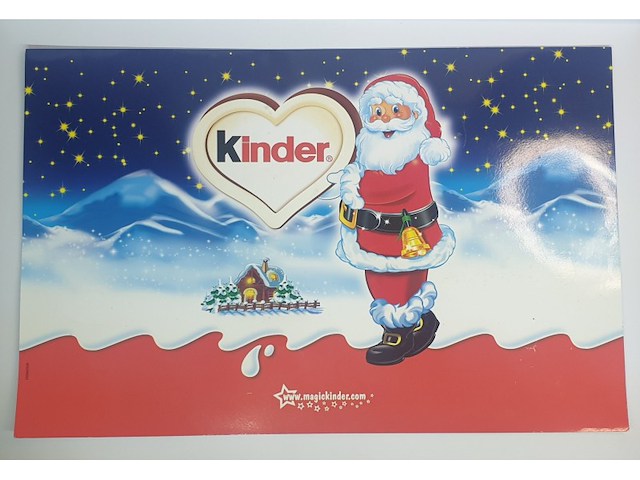 Kinder Novogodisnji poster  veliki  41 x 63 cm