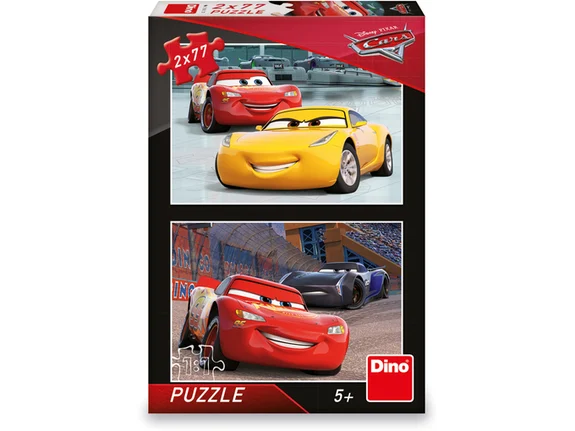 Dino Puzzle Cars 3 Trkači 2x77kom