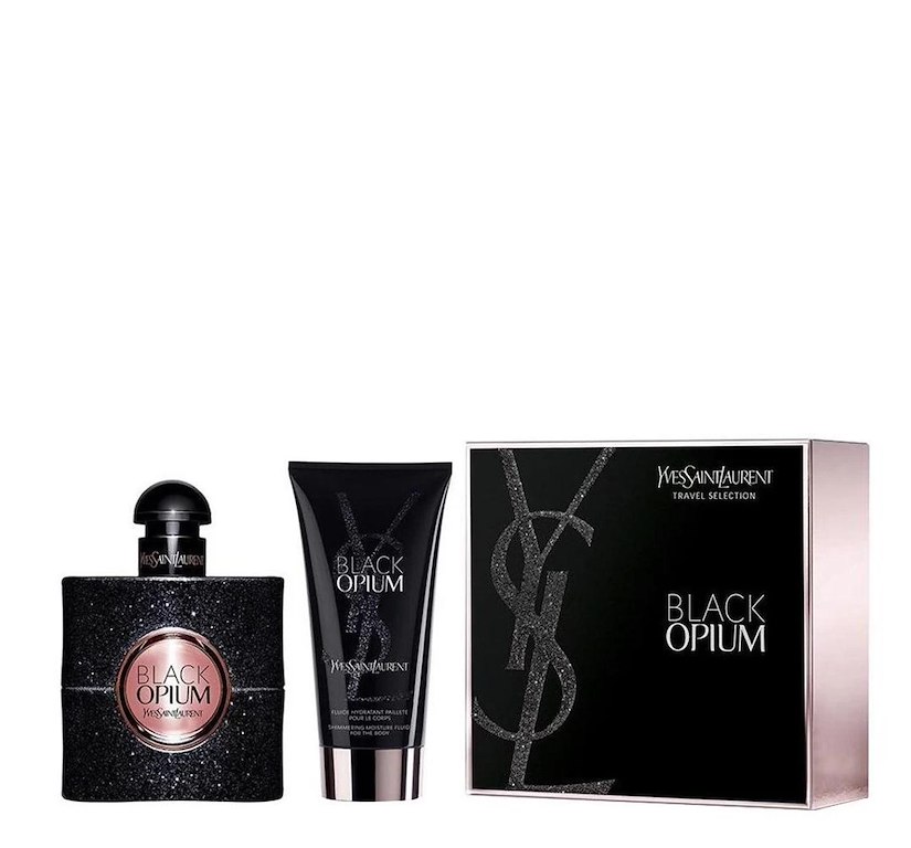 YVES SAINT LAURENT SET OPIUM BLACK (EDP 50ML + BODY LOTION 50ML)W