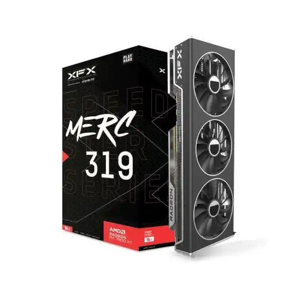 XFX AMD RX-7800XT MERC319 BLACK 16GB GDDR6 256bit, 2265 MHz / 19.5 Gbps, 3x DP, 1x HDMI, 3 fan, 2.5 slot