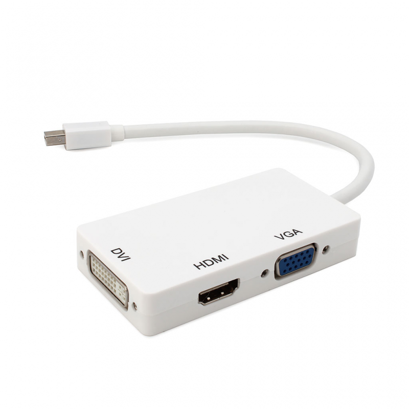 Adapter kabl - Apple mini DP na HDMI VGA DVI beli