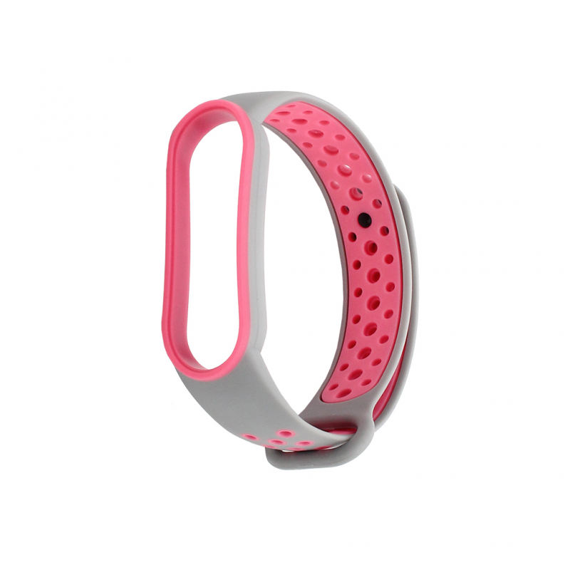 Narukvica - smart watch Xiaomi Mi Band M5/M6 siva pink