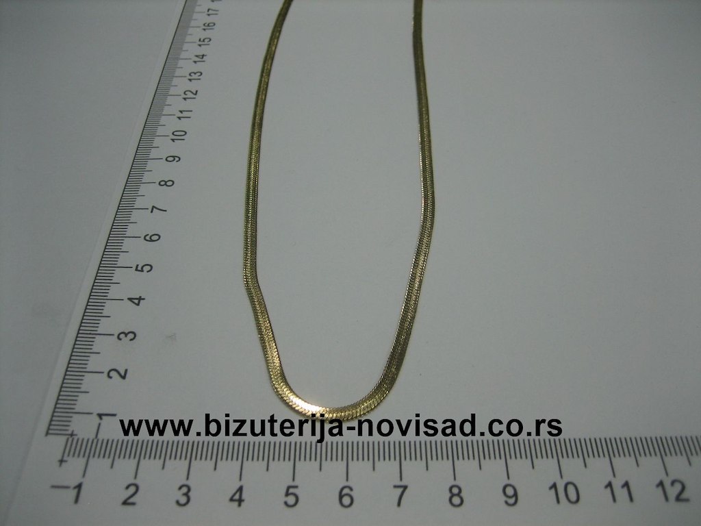 Ogrlica hiruški čelik boje zlata