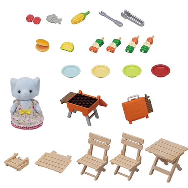 SYLVANIAN BBQ PICNIC SET ELEPHANT GIRL