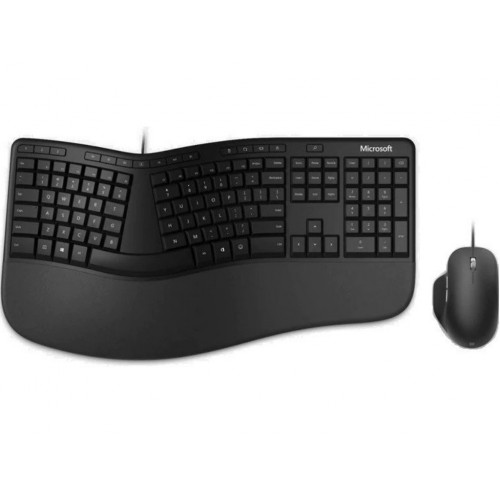 Microsoft Ergonomic desktop žična crna (RJU-00013) tastatura i miš