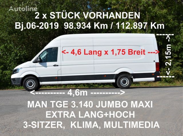 MAN TGE 3.140 MAXI minibus furgon